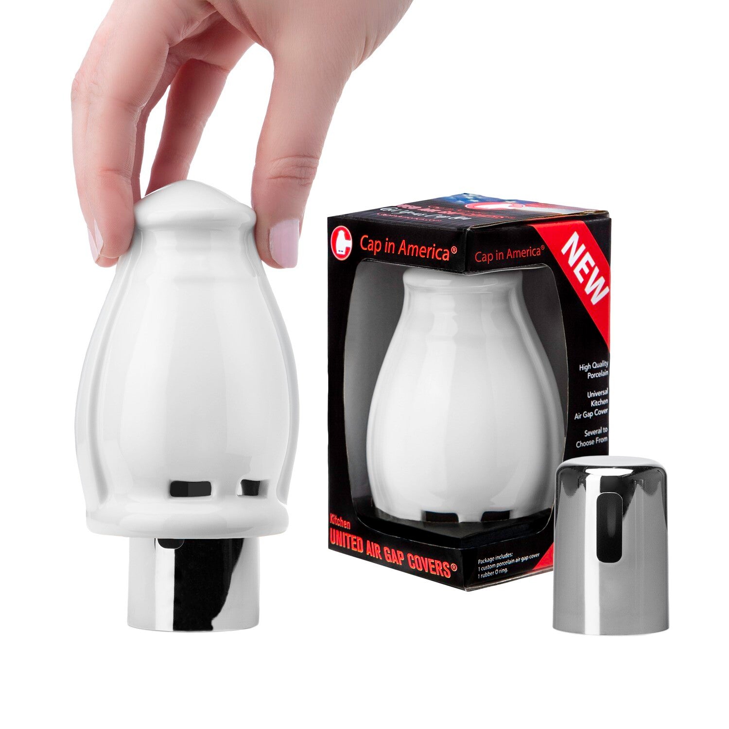 Brilliant Porcelain White Air Gap Cover – Cap In America